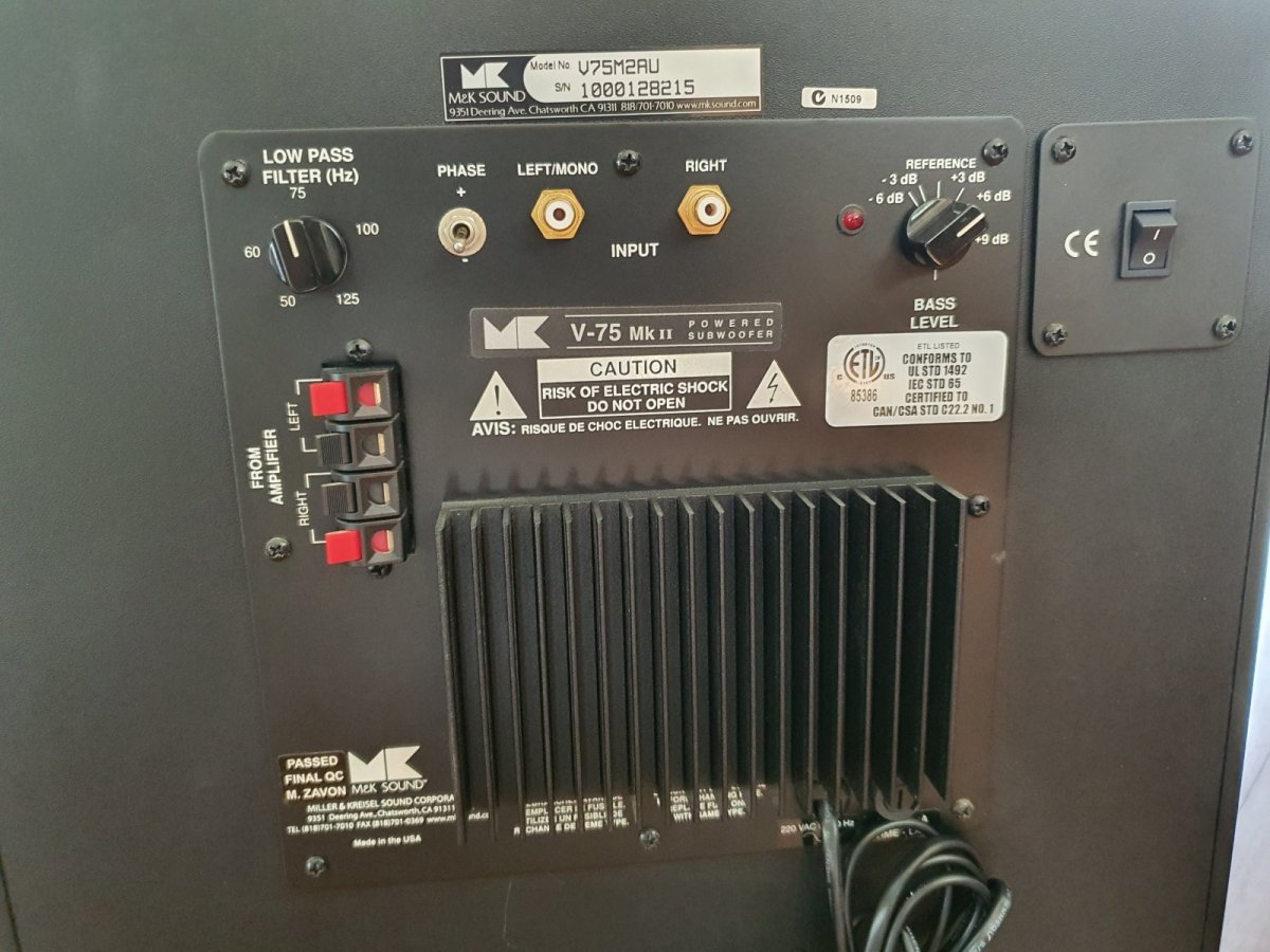 M&K V-75 MKII 12″ 75 Watts - Loja HIFICLUB