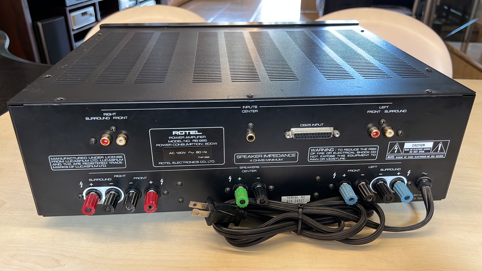 ROTEL RB985 THX 5x 100 watts - Loja HIFICLUB